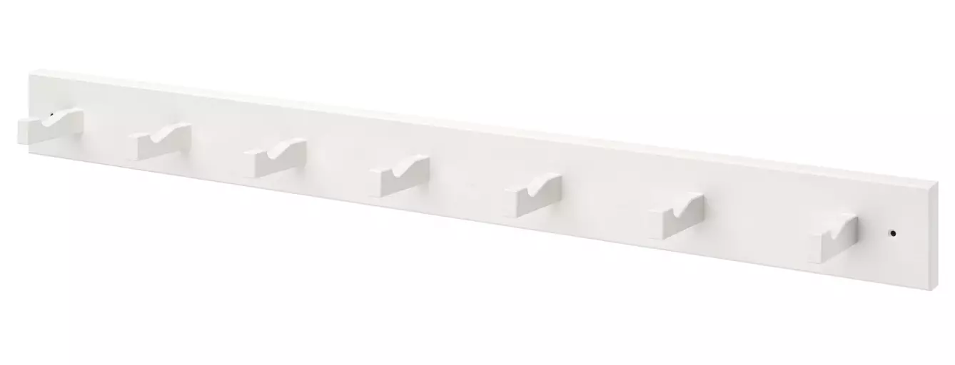 IKEA KUBBIS appendiabiti bianco con ganci