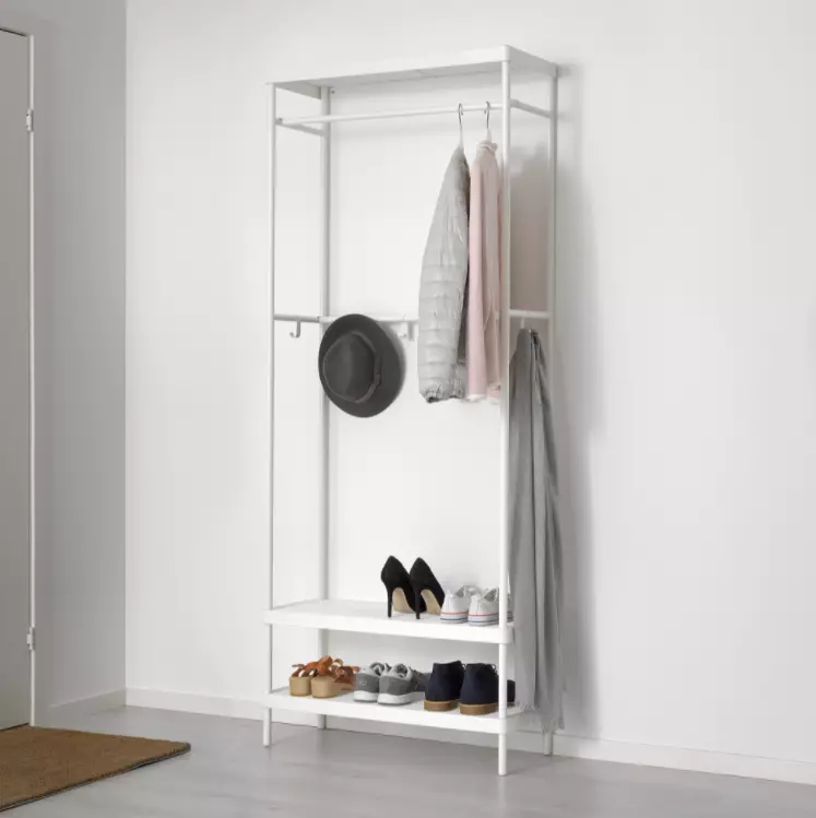 i-ikea coat rack kunye ne-shoe rack MACKAPAR