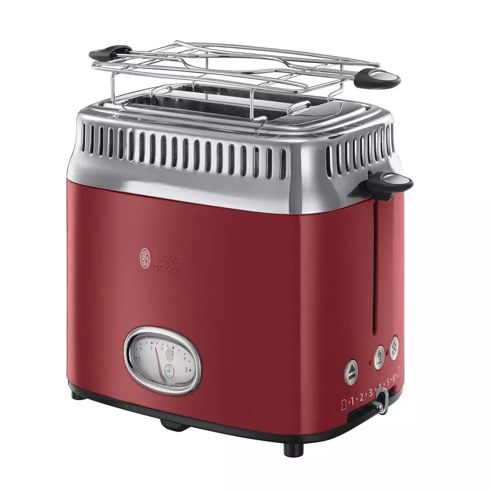 El Korte Inglesden iki dilim üçin Russel Hobbs Retro Red Toaster