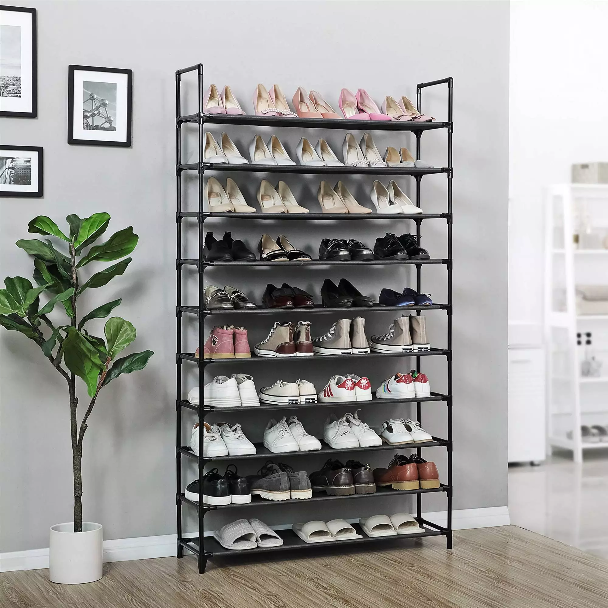 Ogbe akpụkpọ ụkwụ ígwè nwere ọtụtụ shelves, na AliExpress