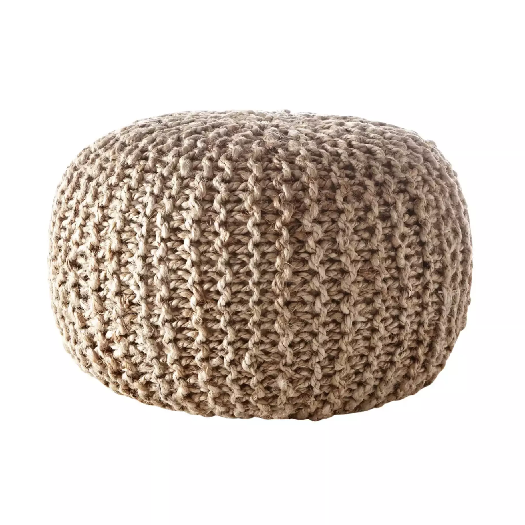 Round jute pouf BISHO La Redoute