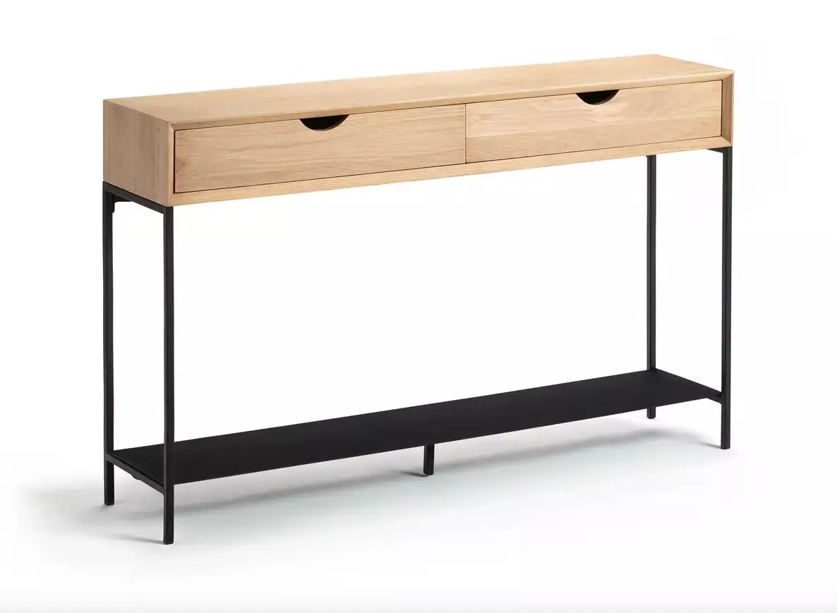 Wood le Metal Console ho tloha La Redoute