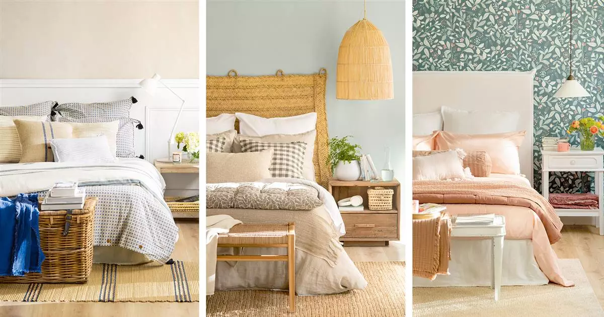 Kopirajte izgled: spavaće sobe iz časopisa El Mueble u tri stila. Prirodno, klasično i romantično