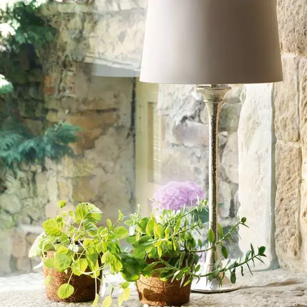 Sil ffenestr gyda lamp