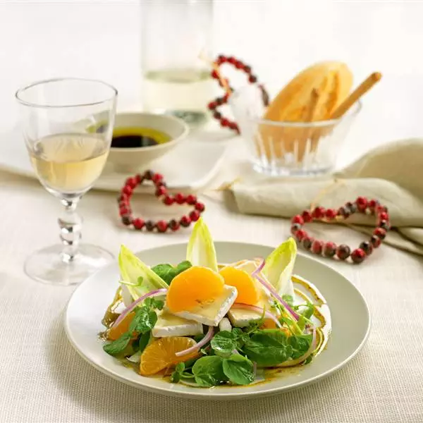 Ensalada de berros con mandarina