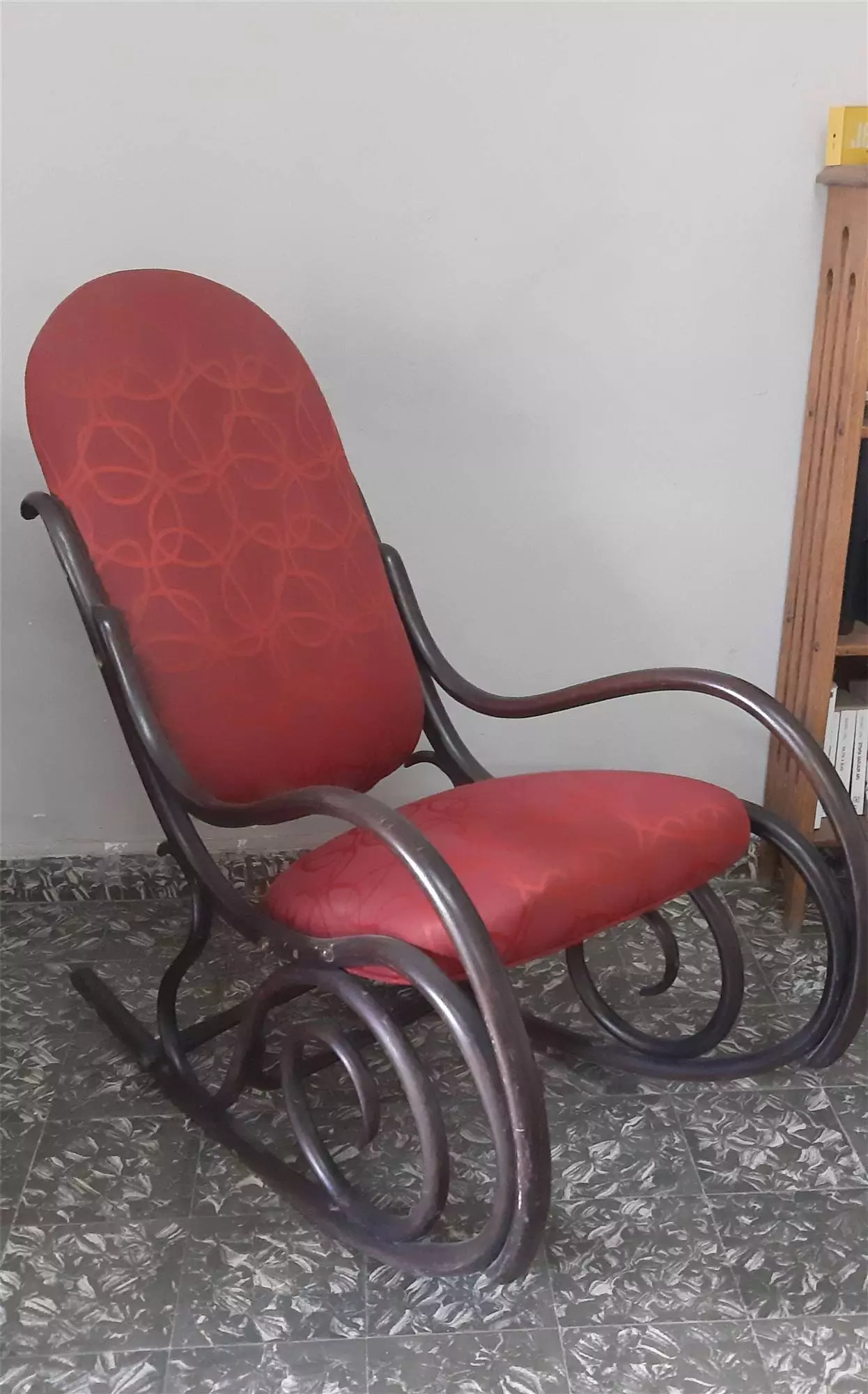 rocking chair-brown-red