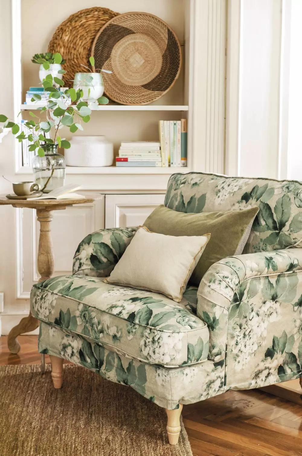 Natural print armchair 00512883