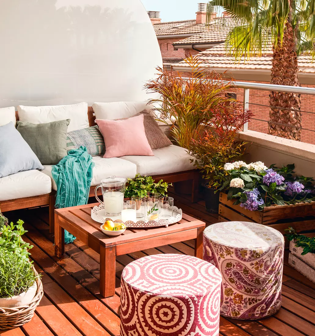 Ideias de decoração para pequenos terraços.