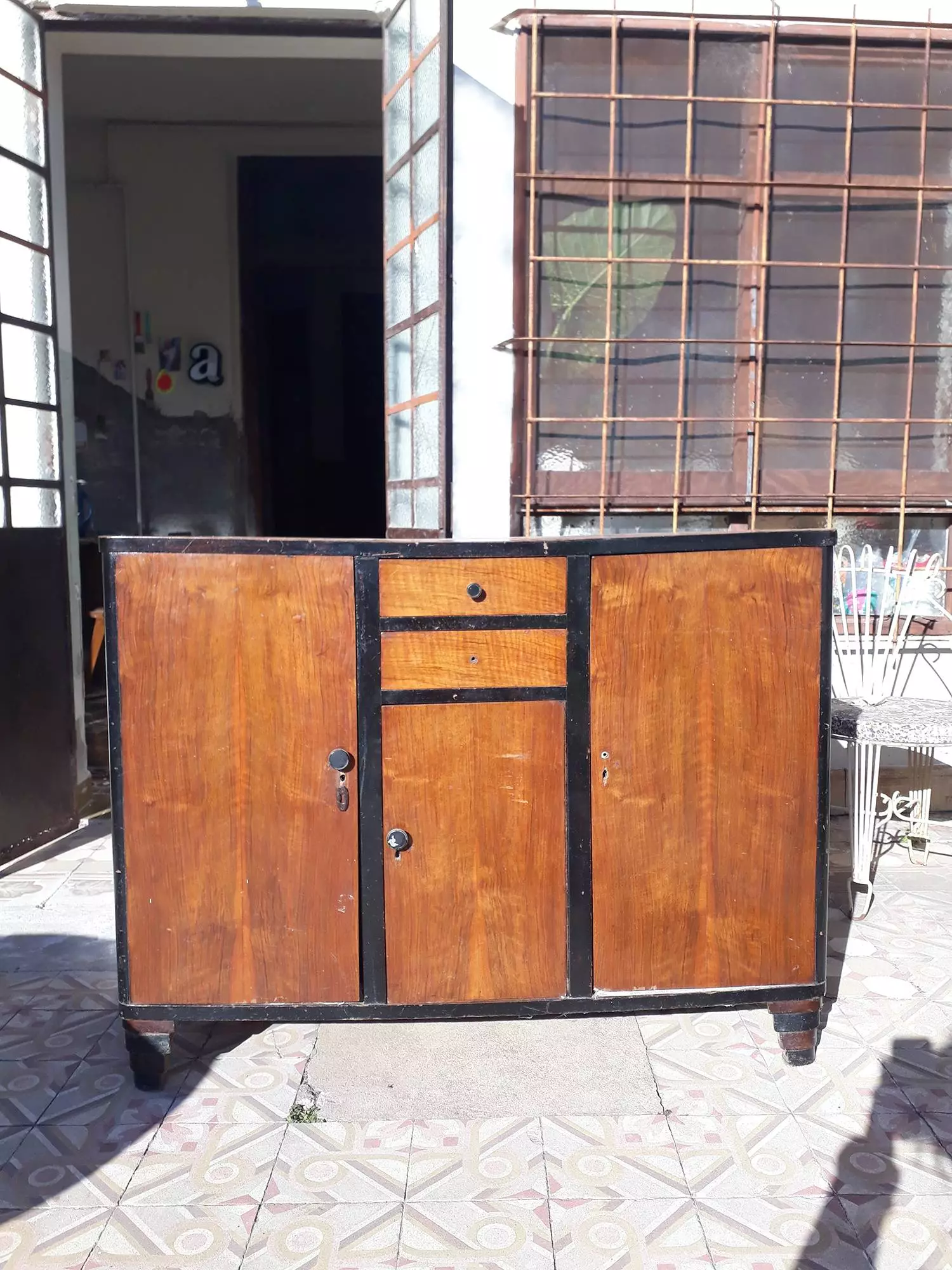 antieke hout sideboard