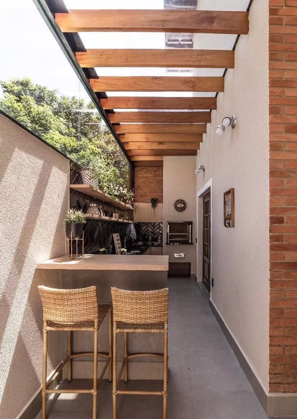 Patio iliyobadilishwa kuwa jikoni - pinterest