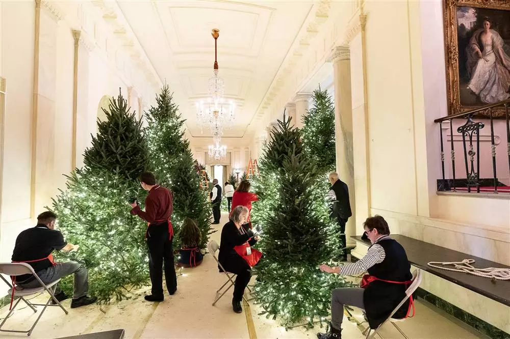 décoration de noël maison blanche melania trump 1