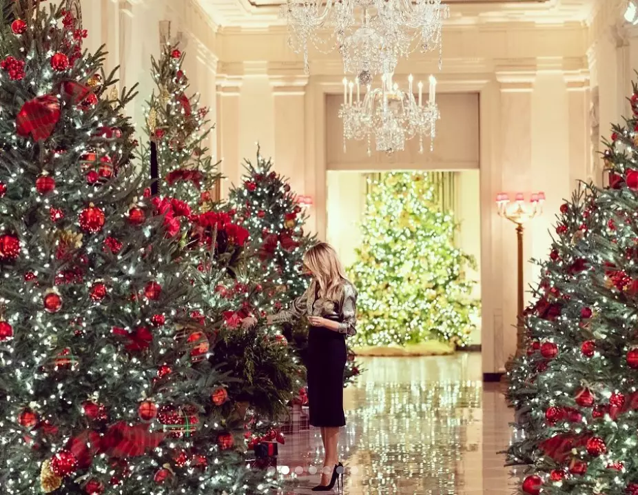 décoration de noël maison blanche melania trump 11