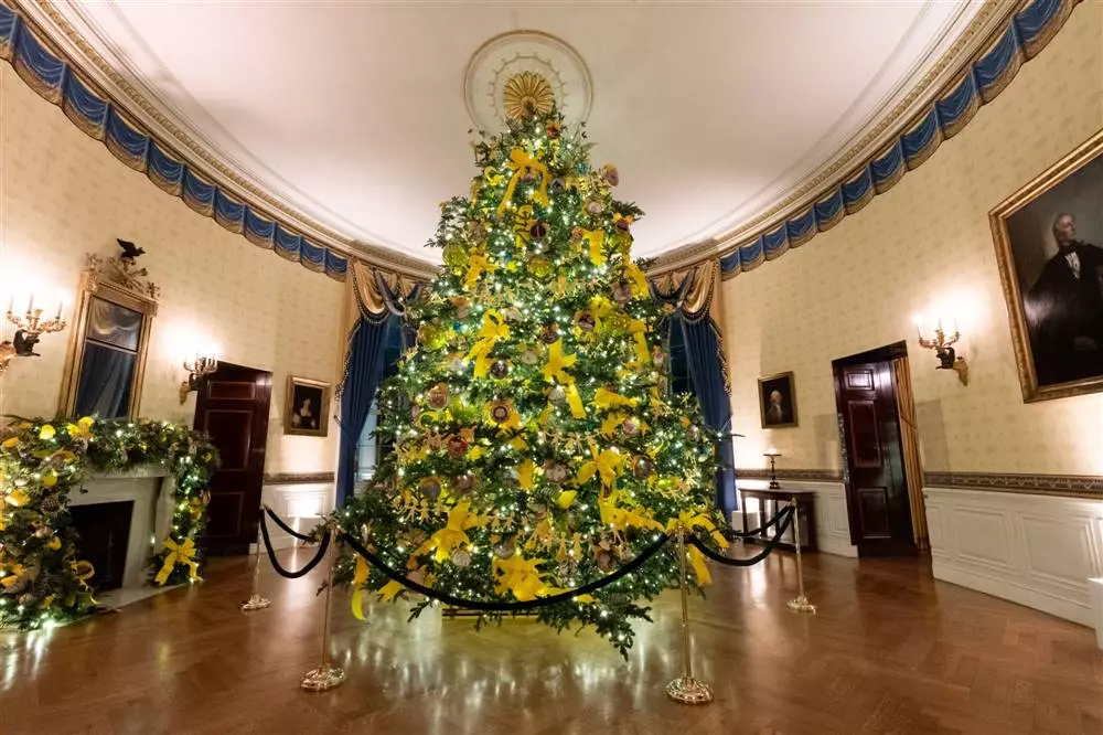 decoração de natal casa branca melania trump 2