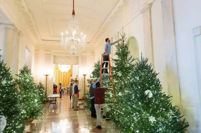 decoración de Nadal da casa branca melania trump 6