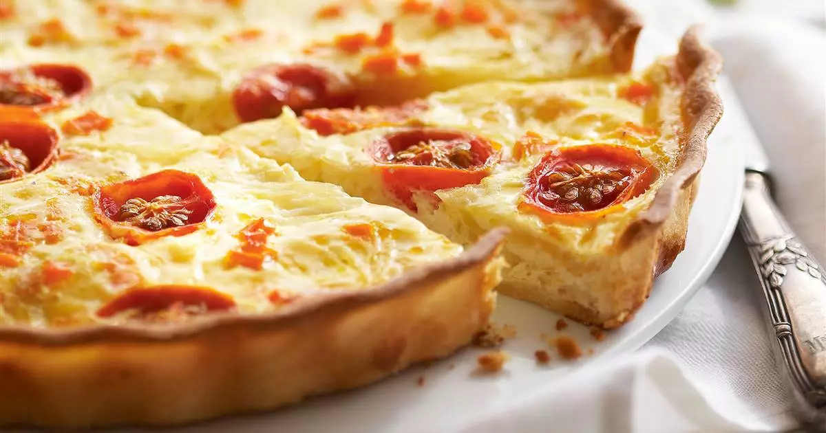 Quiche tare da kayan lambu da cuku daga Burgos