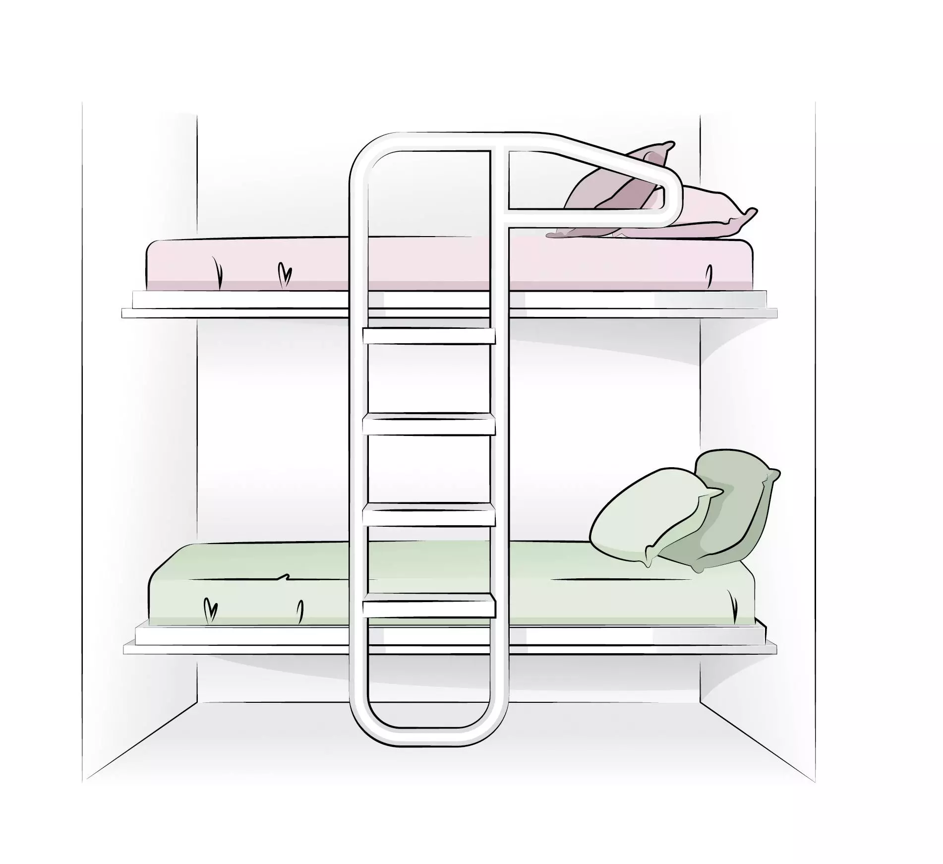 bunk bed elevation ng kwarto ng mga bata 00527421