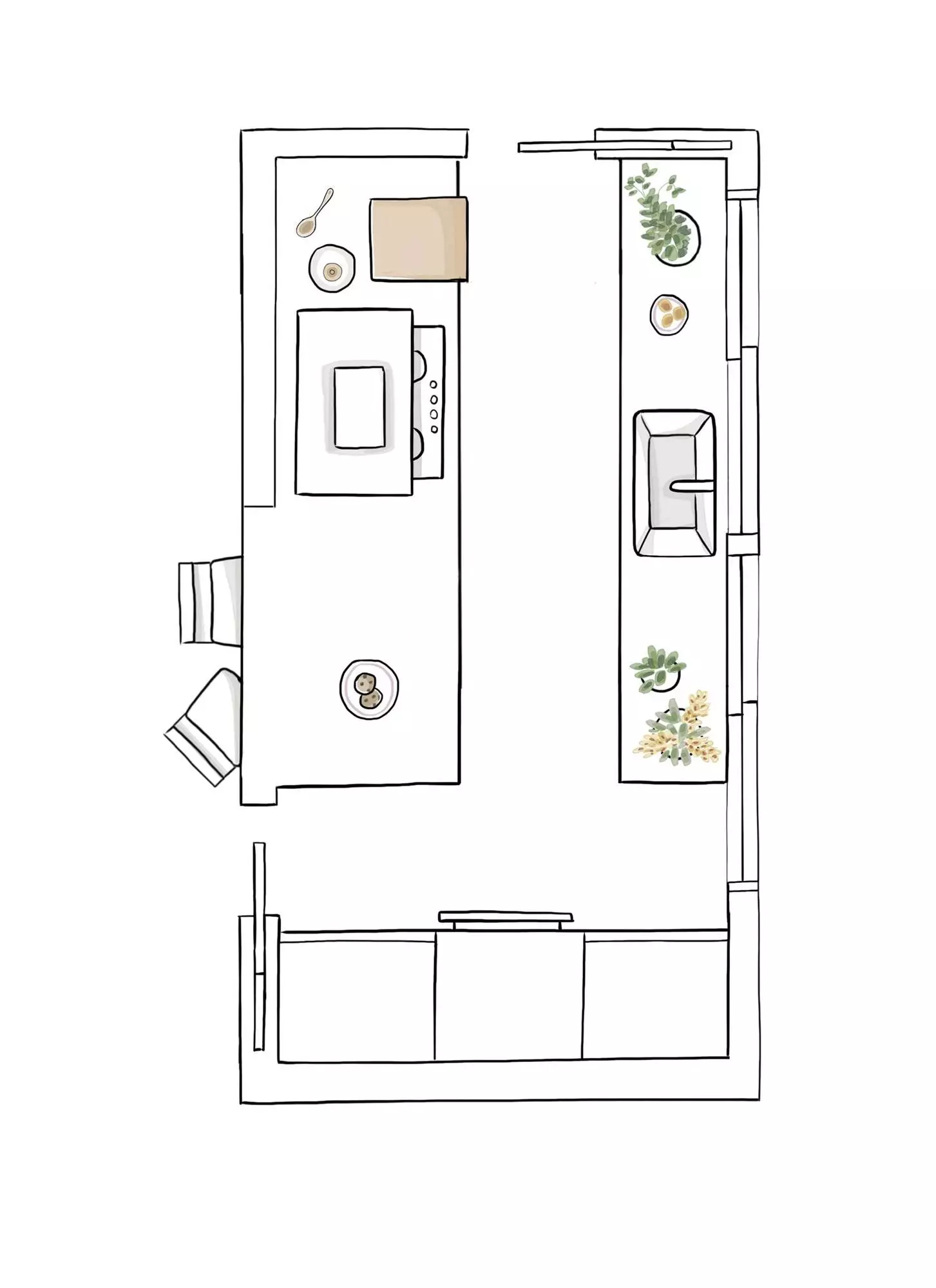 แผนผังของครัวขนาดเล็ก