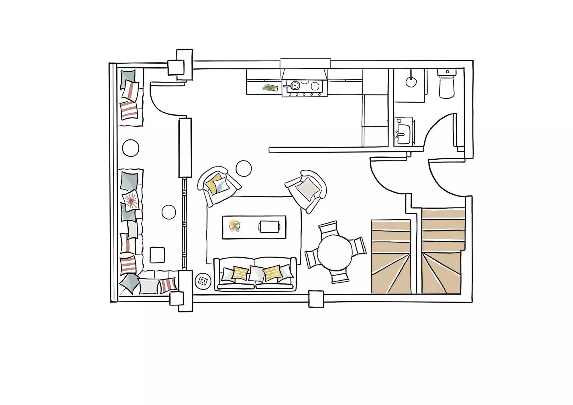 แผนผังของครัวขนาดเล็ก