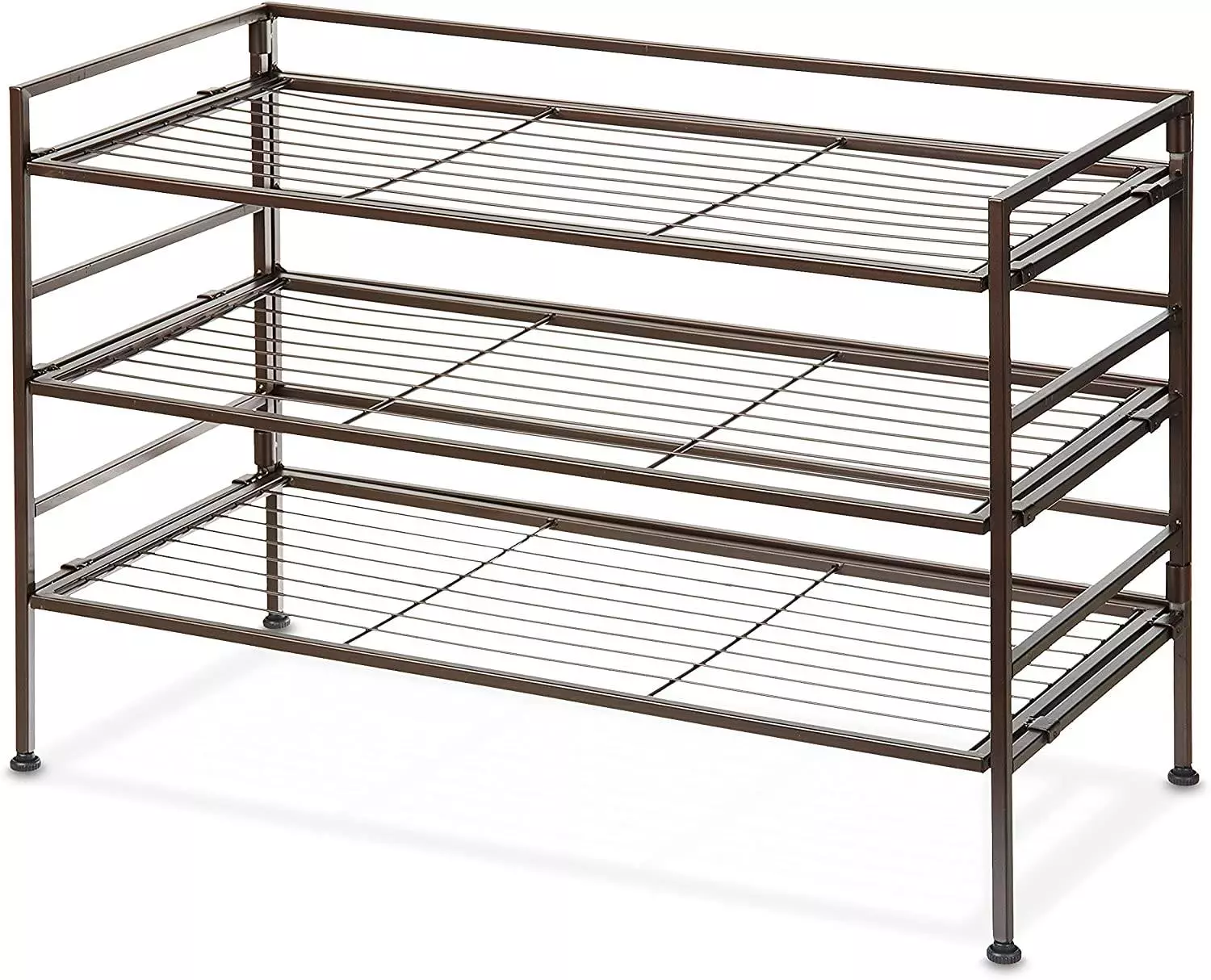 Amazon Basics Shoe Rack maka ụzọ abụọ akpụkpọ ụkwụ