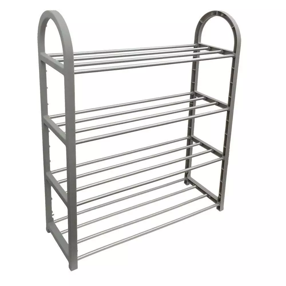 Metal mepere akwa akpụkpọ ụkwụ nwere shelf anọ sitere na Amazon