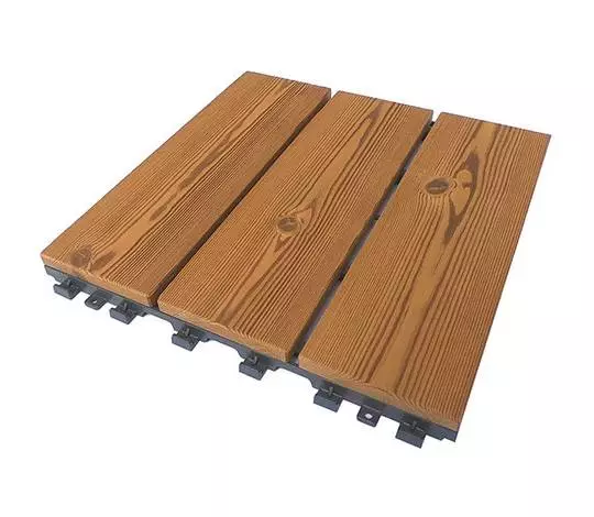 Pacote de telhas de madeira tratada termicamente com 6 unidades 30x30x25-pontarolo-smartdeck-manomanoM