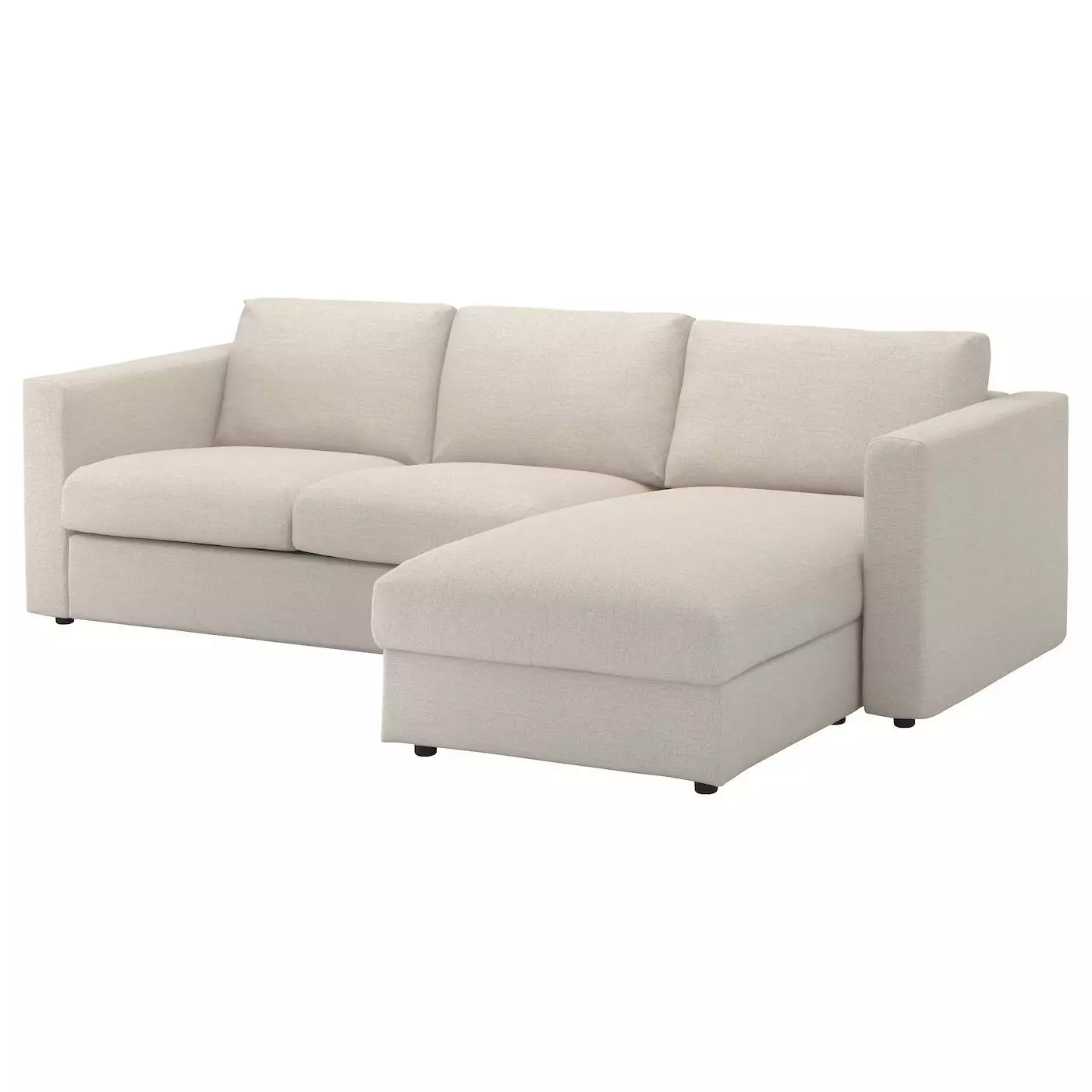 Soffa 3 sedd IKEA VIMLE gyda chaise longue