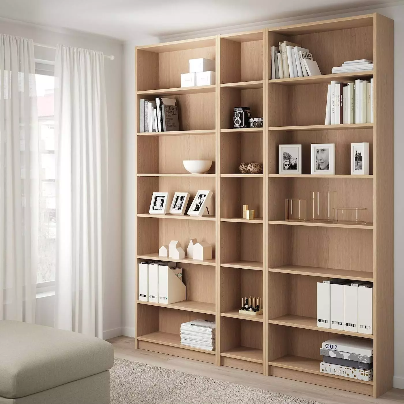 BILLY Shelving Unit sa Oak Veneer gikan sa IKEA