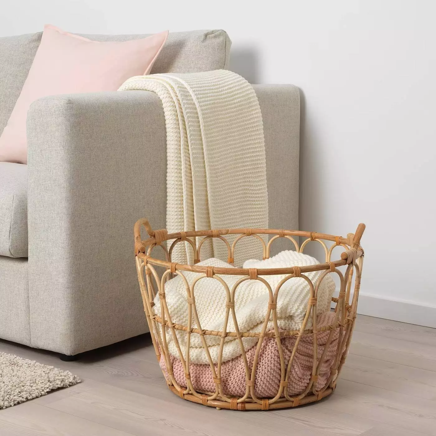 IKEA SNIDAD rattan basket