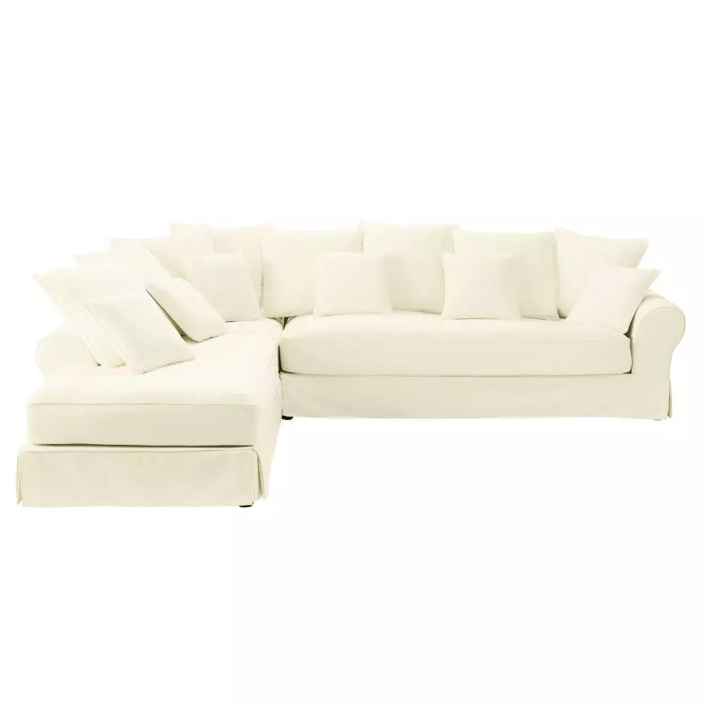 Ivory 5/6 Intebe Ibumoso Ibumoso Sofa kuva Maisons du Monde